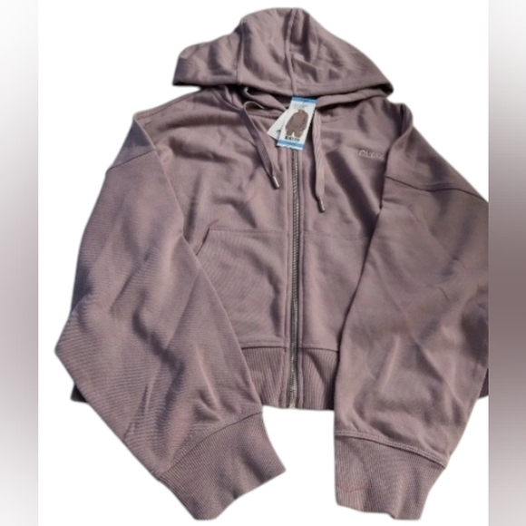 Dkny | Sweaters | Dkny Womens Mauve Zipup Hooded Sweatshirt New Size ...